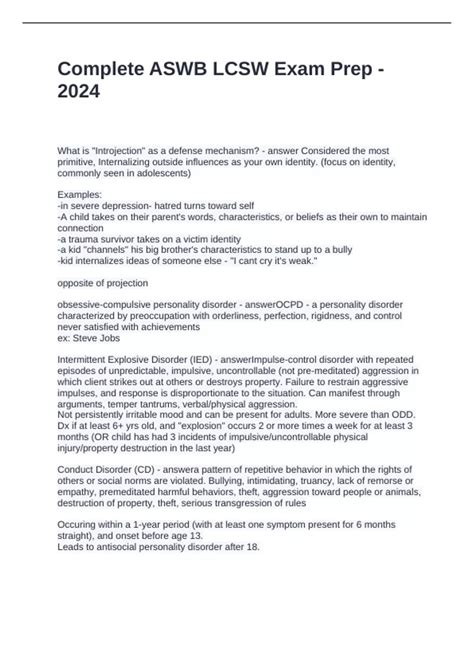 Complete ASWB LCSW Exam Prep Questions With Solutions ASWB Stuvia US