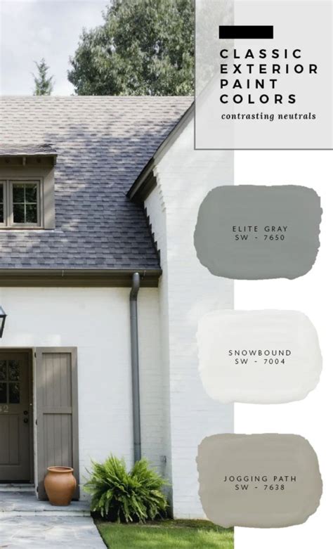 White House With Gray Accents Greige Home Exterior White And Taupe