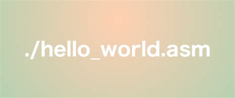 ‘hello World Assembly Program On Macos Mojave By Thisura Dodangoda