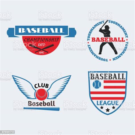 토너먼트 경쟁 그래픽 챔피언 프로 블루 레드 야구 로고 배지 스포츠 벡터 Championship에 대한 스톡 벡터 아트 및 기타 이미지 Championship
