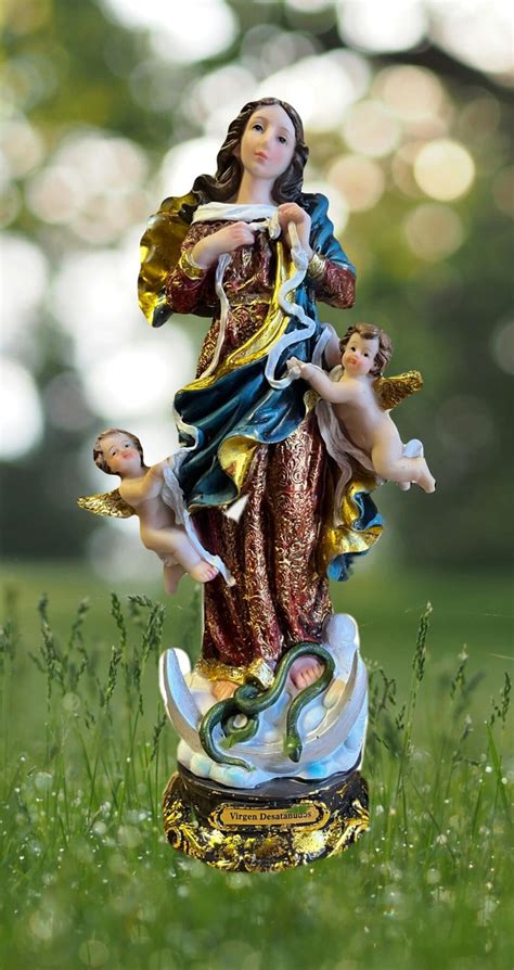 Virgin Mary Undoer Of Knots Statue Virgen Desatanudos Figurine