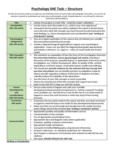 She Task Structure Pdf Psychology Citation