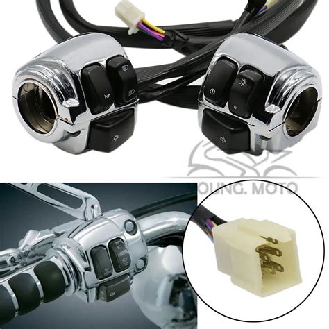 New Chrome Control Switches 1 Handlebar 29 Wire Harness Horn Turn
