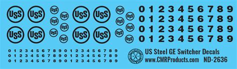 Us Steel Ge Switcher Decals Cmr Products