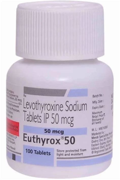 Levothyroxine Sodium Tablet 50 Mcg At ₹ 1500 Bottle Levothyroxine Sodium Tablet In Raipur Id