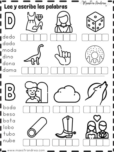 Lee Y Escribe Las Palabras Dbcf Pdf