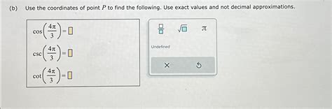 Solved B Use The Coordinates Of Point P To Find The Chegg