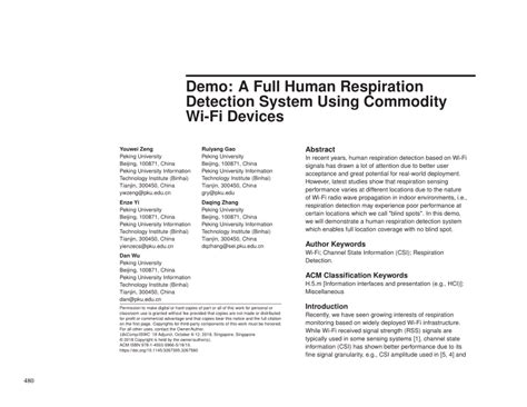 PDF A Full Human Respiration Detection System Using Commodity Wi Fi