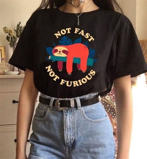 Detailsunisexcrew Neck100 Cottonnot Fast Not Furious Printmachine Wash