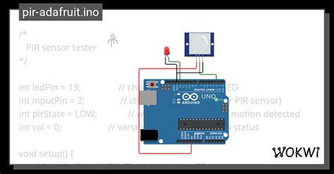Pir Adafruit Ino Copy Wokwi ESP STM Arduino Simulator
