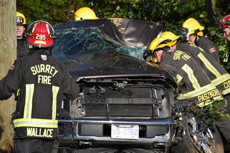South Surrey Crash Sends Driver To Hospital With Serious Injuries