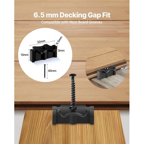 Mophorn 600pcs Hidden Deck Fasteners For Composite Decking Boards
