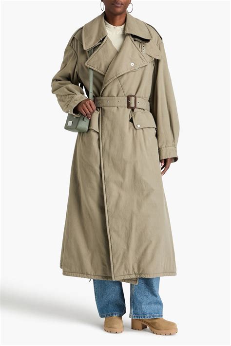 Maison Margiela Belted Cotton Twill Trench Coat The Outnet