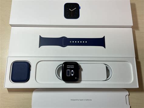 【やや傷や汚れあり】apple Watch Series 6（gps Cellularモデル）44mm ブルーアルミニウムケースとディープ