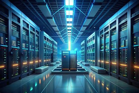 Premium Photo Modern Data Center And Network Infrastructure Solutions