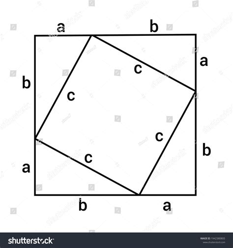 Proof Pythagorean Theorem Stock Vector Royalty Free Shutterstock