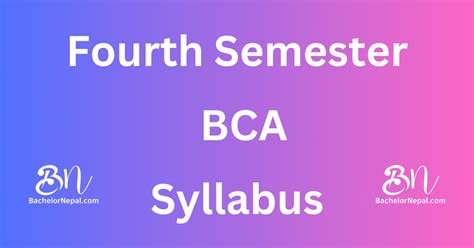 BCA Fourth SEM Syllabus Bachelor Nepal