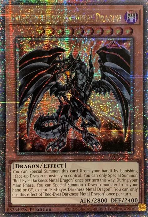 Red Eyes Darkness Metal Dragon Quarter Century Secret Rare RA03 EN212