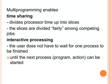 Multiprogramming×haring Pptx Operating Systems Computer Software
