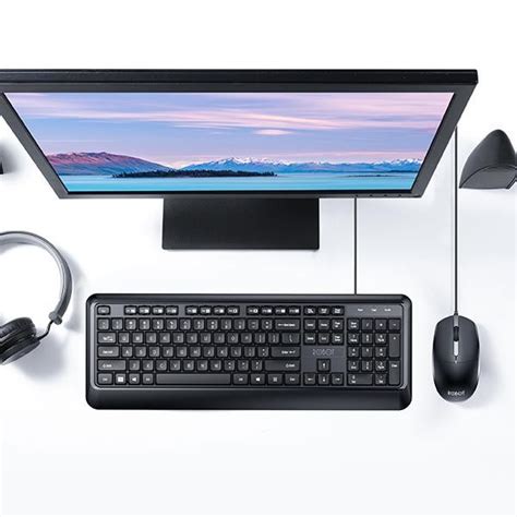 Keyboard Mouse Robot Km 2600 Wired Keyboard And Mouse Combo Black Km2600 Km 2600 Keyboard Mouse