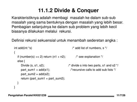 Ppt 11 Strategi Partisi Dan Divide And Conquer Powerpoint Presentation Id2720626
