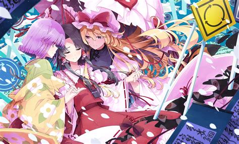 Dynasty Reader Image › Personal Color Reimu X Yukari Akyuu X Reimu Touhou Project Yuri