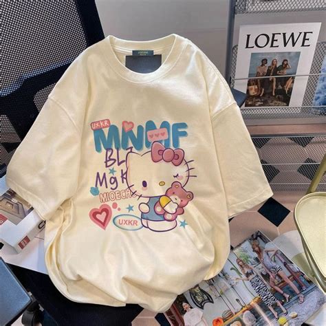 Футболка Hello Kitty размер универсальный цвет кремово белый купить
