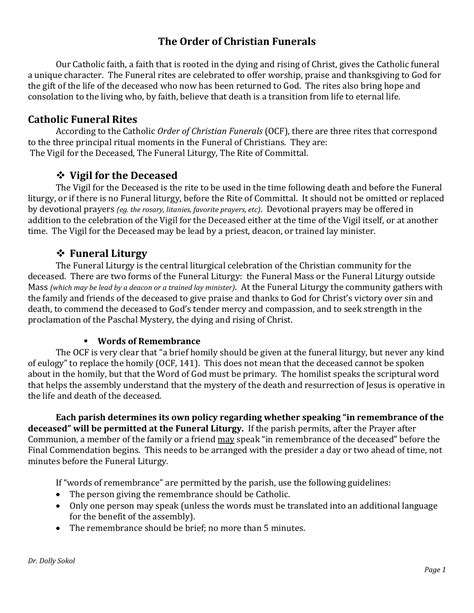 Funeral Order Of Service Outline Download Funeral Or