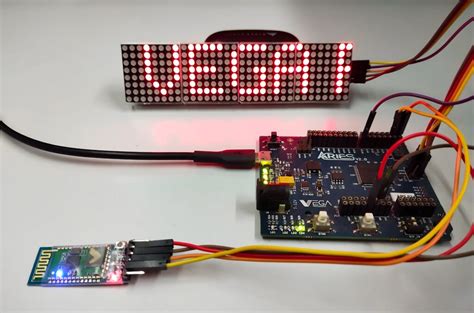 LED Matrix Tutorial With Scrolling Text Control Using Android App Via Bluetooth VEGA