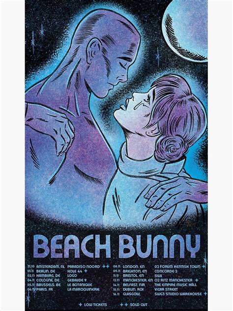 Beach Bunny Emotional Creature Tour Poster Sticker For Sale By Nics