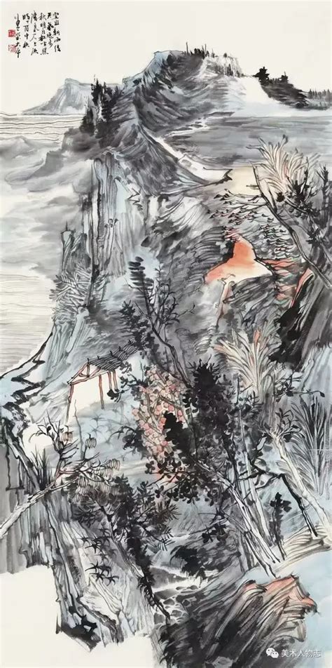 肖大平山水画画家大山谷图库