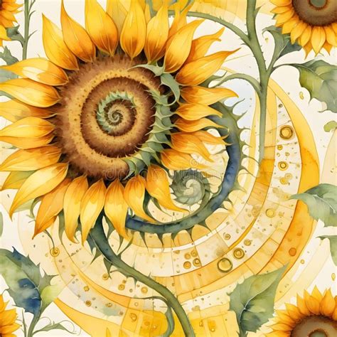Fibonacci Sequence In Nature Mathematical Beauty In Art Generative Ai Stock Illustration