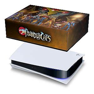 KIT PS5 Capa Anti Poeira E Skin Thundercats Pop Arte Skins Atacado