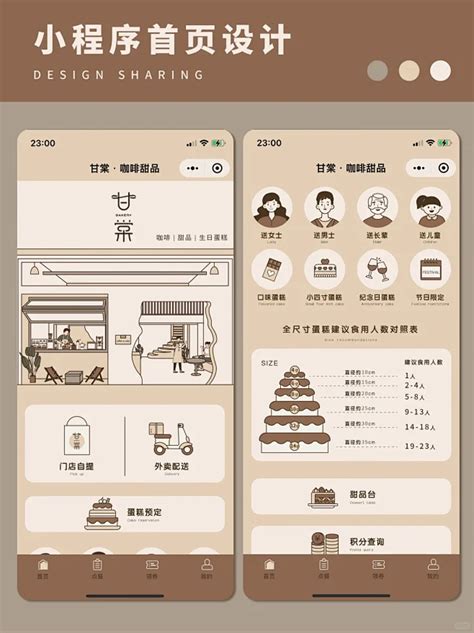 手绘店铺插画 咖啡甜品小程序页面设计 1 LULU 来自小红书网页版 花瓣网