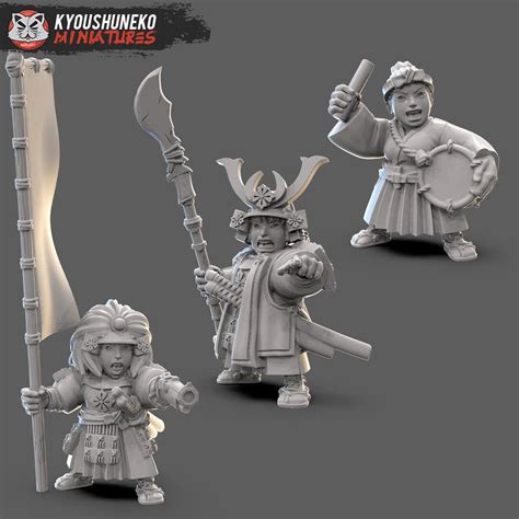 Japanese Female Dwarf Samurai Command Group Kyoushuneko Etsy