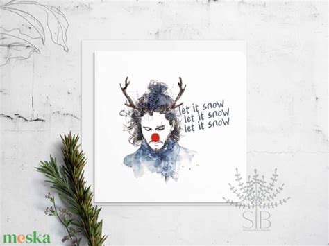 Jon Snow Karácsonyi képeslap let it snow Meska hu
