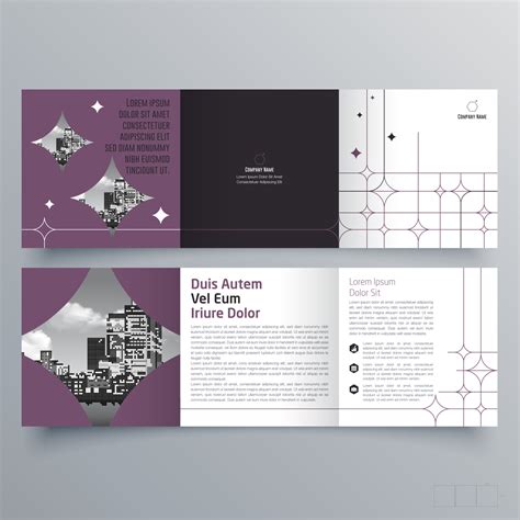 Tri Fold Brochure Template Minimalistic Geometric Design For Corporate