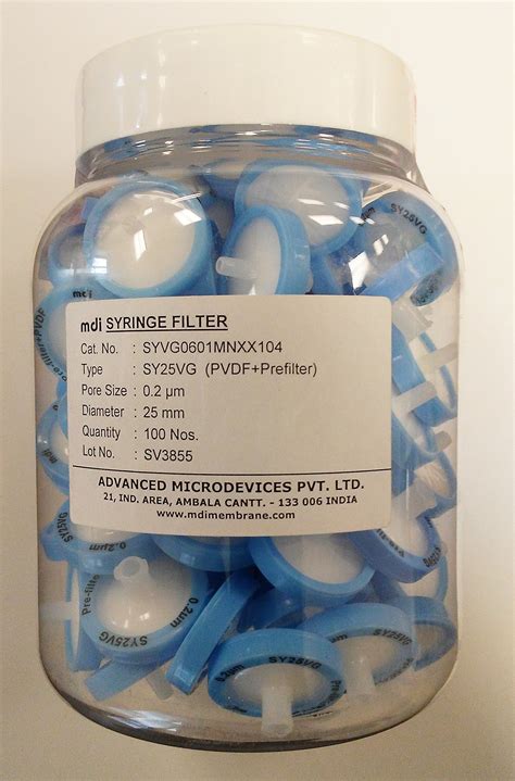 Buy Mdi Syvg0601mnxx104 Pvdf Membrane Syringe Filter With