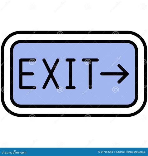 Exit Sign Icon Wayfinding Sign Vector Stock Vector Illustration Of