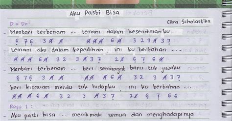 Not Angka Citra Scholastika Aku Pasti Bisa Aulia S World