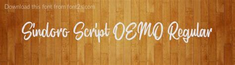 Sindoro Script DEMO Regular Font Details Font S