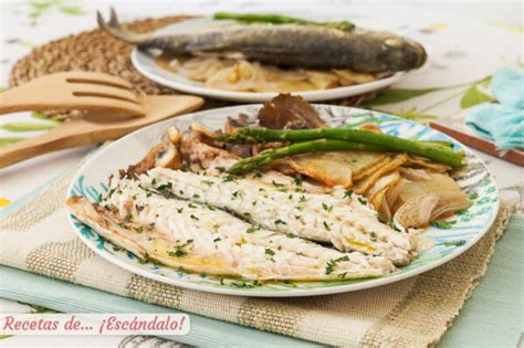 Receta De Lubina Al Horno Con Patatas Verduras Y Setas Jugosa Y Fácil