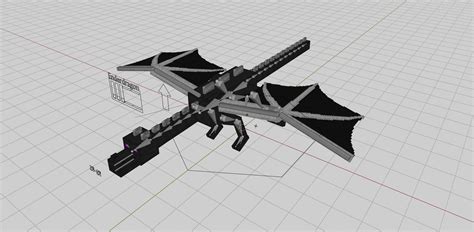 3d Model Minecraft Ender Dragon Rigged Vr Ar Low Poly Cgtrader