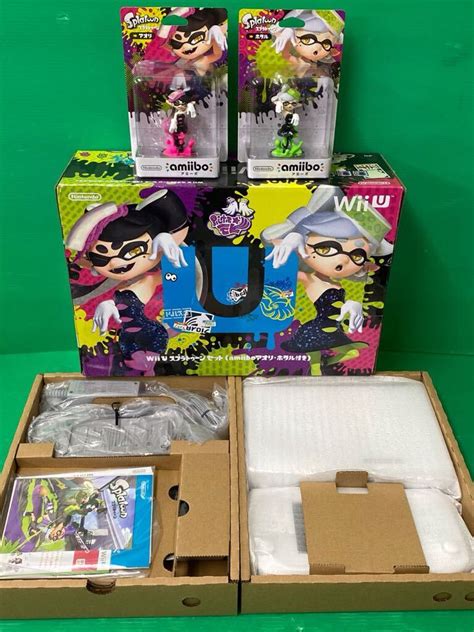 【未使用】 C 603 新品未開封 Wii U スプラトゥーン セット（amiibo アオリ・ホタル付き） アミーボ 32gb Shiro