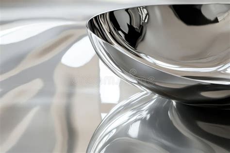 A Polished Metal Mirror Surface With A High Gloss Perfectly Smooth Finish Reflecting Its Stock