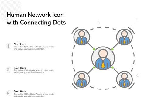 Human Network Icon With Connecting Dots Presentation Graphics