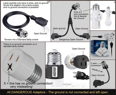 Dangerous E26 Plug Adaptors Electrician Talk