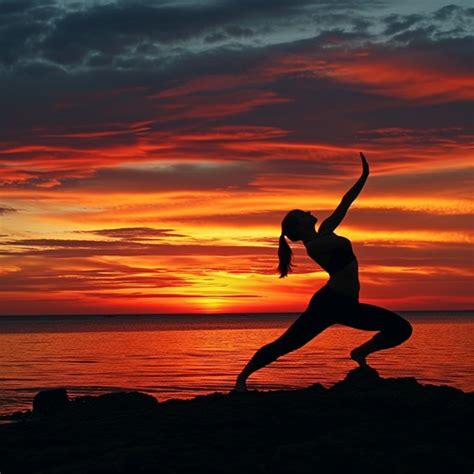 Yoga Sunset Silhouette