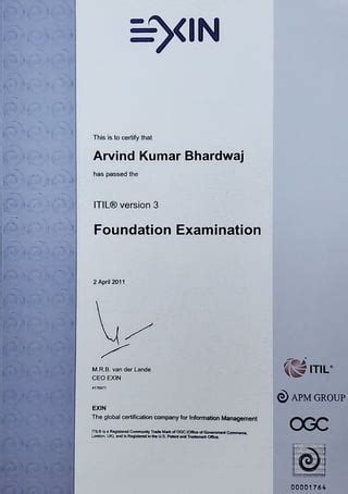 ITIL Foundation Certificate In IT Service Management PDF