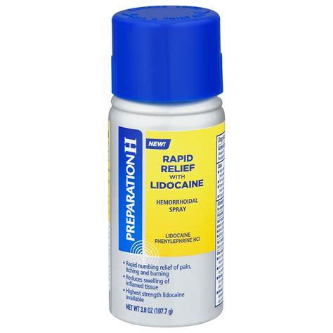 Preparation H Rapid Relief Hemorrhoidal Spray With Lidocaine Shop